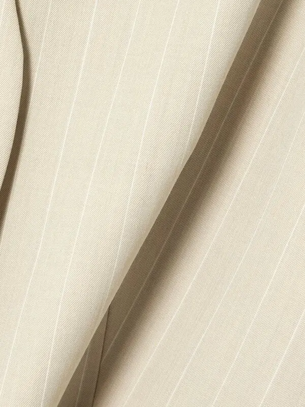 ST. AGNI Pinstriped Wool-blend Twill Vest - Neutrals