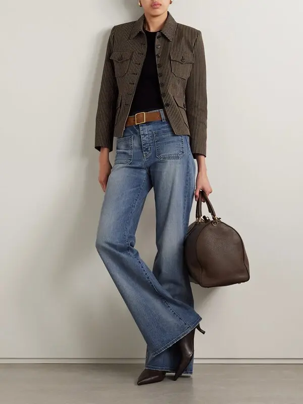 NILI LOTAN Florence High-rise Flared Jeans - Blue