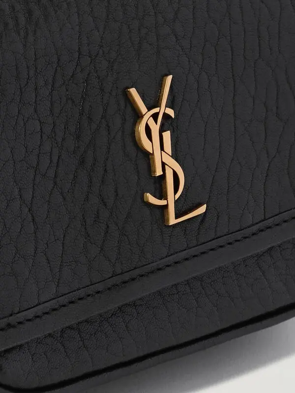 Saint Laurent Niki Mini Crinkled-leather Shoulder Bag