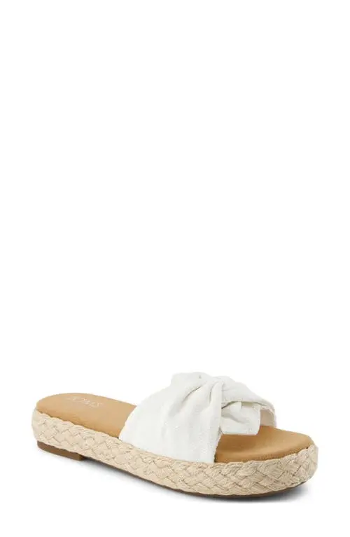 Toms Abby Platform Slide Sandal - White