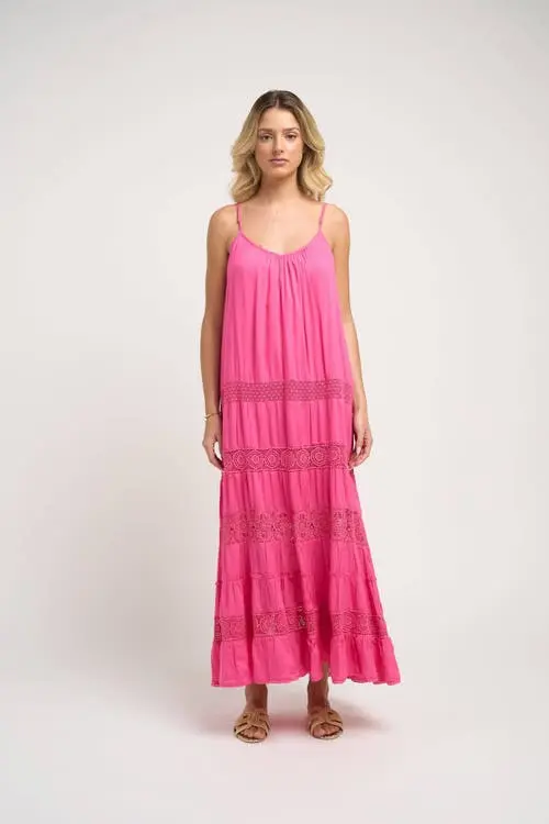GUADALUPE DESIGN Paola Dress - Fuchsia
