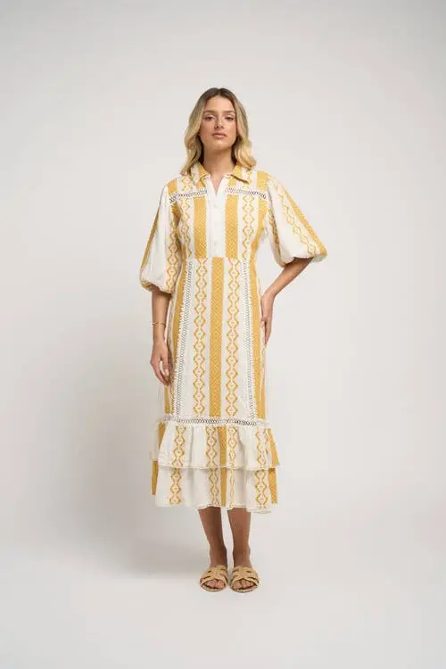 GUADALUPE DESIGN Catalina Ll Midi Dress