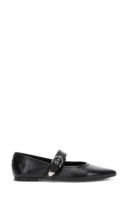 THE FRYE COMPANY Heather Pointed Toe Mary Jane Flat - Black