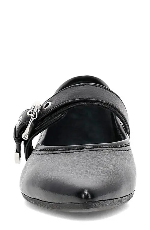 THE FRYE COMPANY Heather Pointed Toe Mary Jane Flat - Black