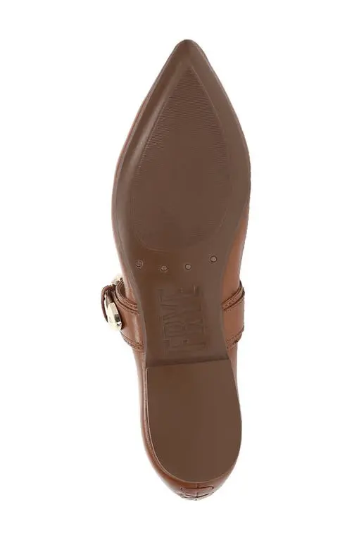THE FRYE COMPANY Heather Pointed Toe Mary Jane Flat - Dark Latte