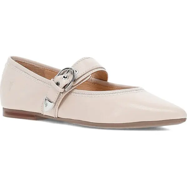THE FRYE COMPANY Heather Pointed Toe Mary Jane Flat - Ivory