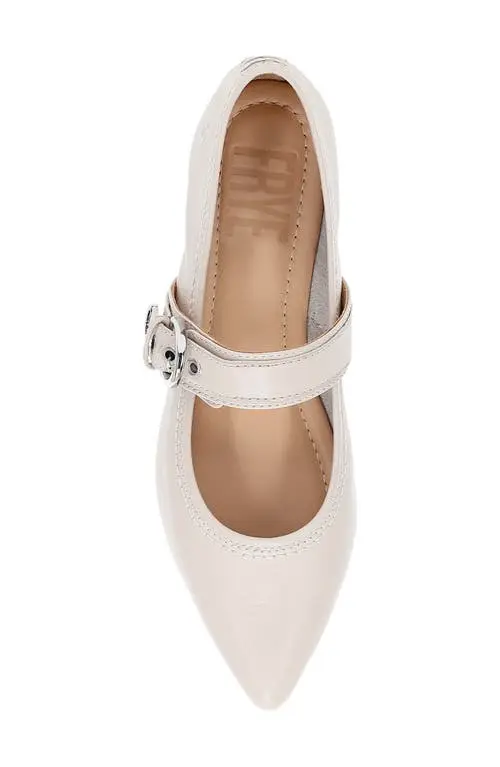 THE FRYE COMPANY Heather Pointed Toe Mary Jane Flat - Ivory