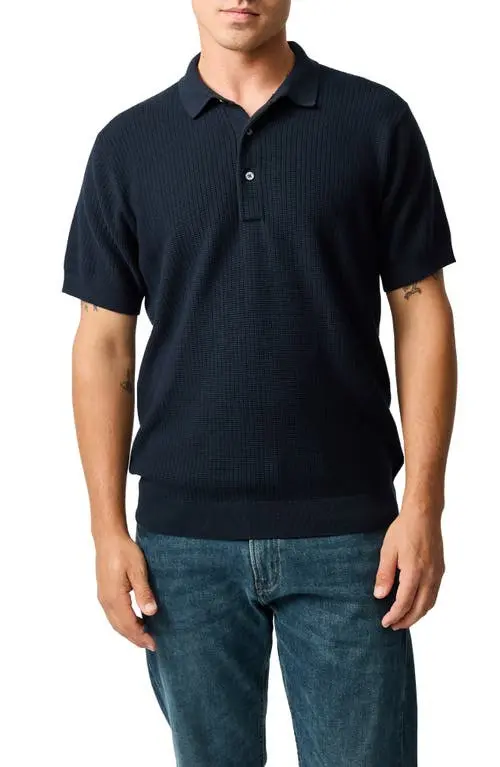 Rodd & Gunn Forbes Textured Polo - Eclipse