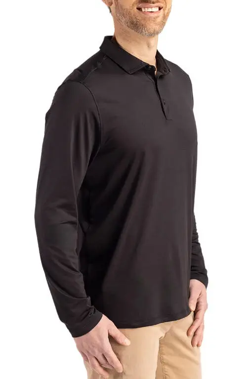 Cutter & Buck Coastline Epic Comfort Long Sleeve Polo - Black