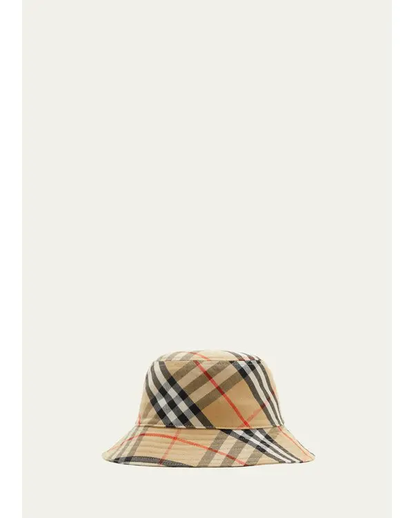 Burberry Check Ekd Bucket Hat - Sand