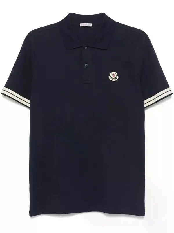 Moncler Logo-patch Piqué Polo Shirt