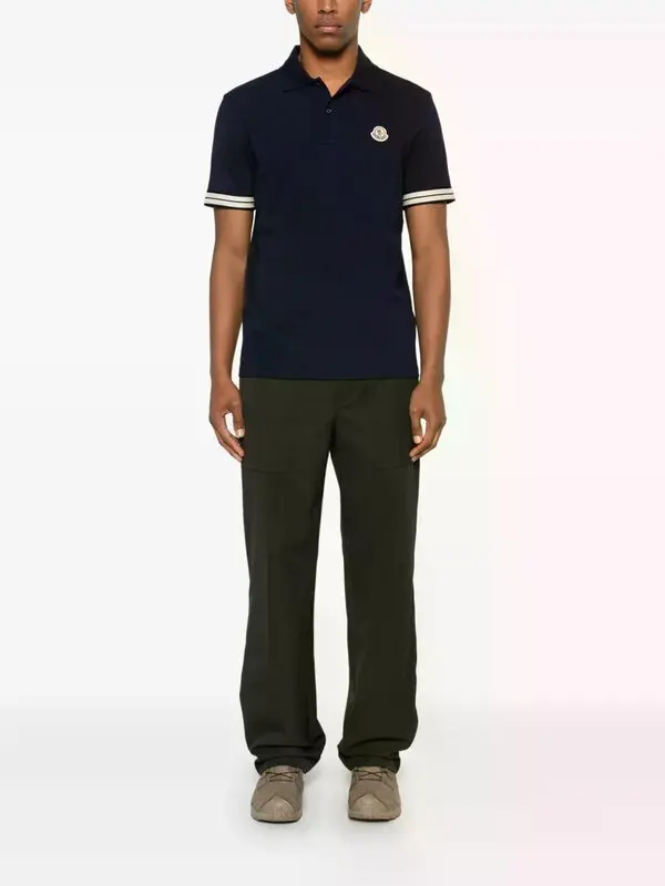 Moncler Logo-patch Piqué Polo Shirt