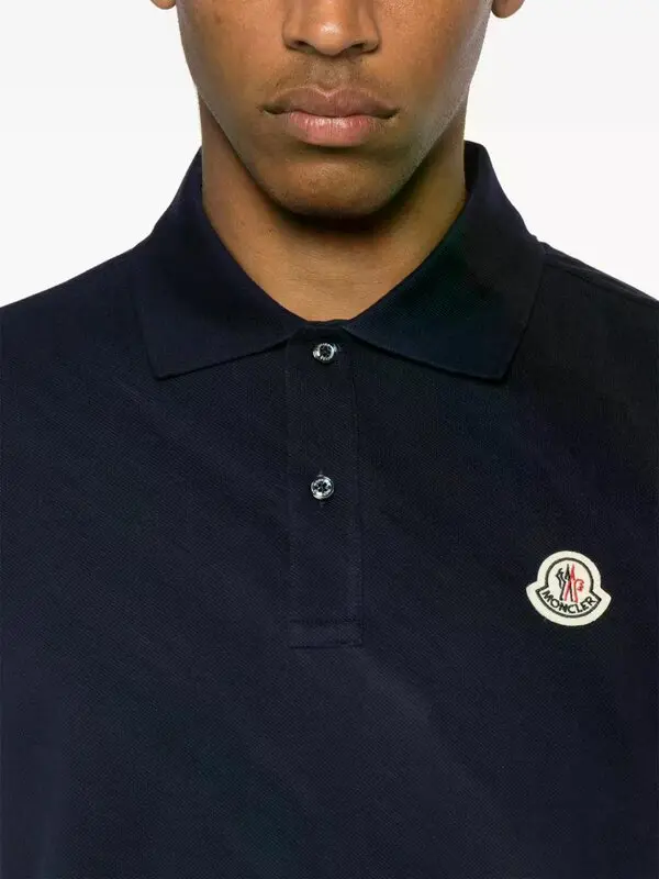 Moncler Logo-patch Piqué Polo Shirt