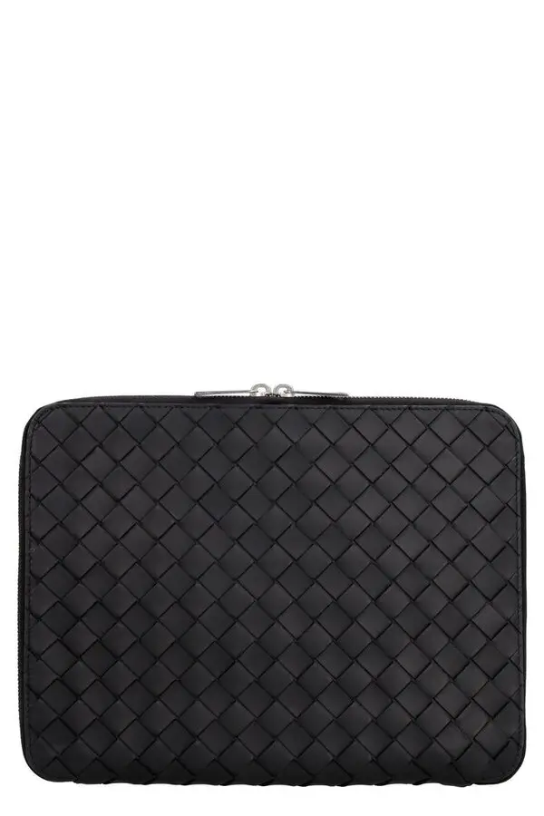 Bottega Veneta Intrecciato Hydrology Document Case - Black