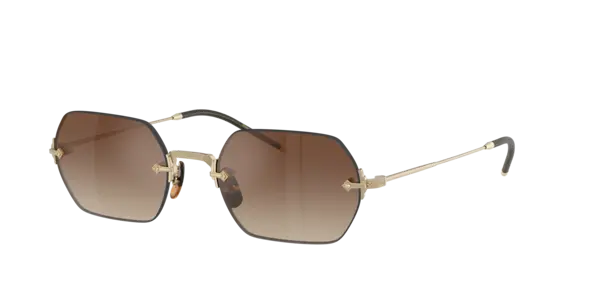 Oliver Spencer Octagon Sunglasses - Dark Brown Gradient Mirror