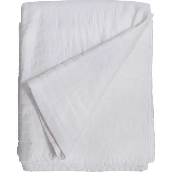 POM POM AT HOME Carlyle Quilted Coverlet - White