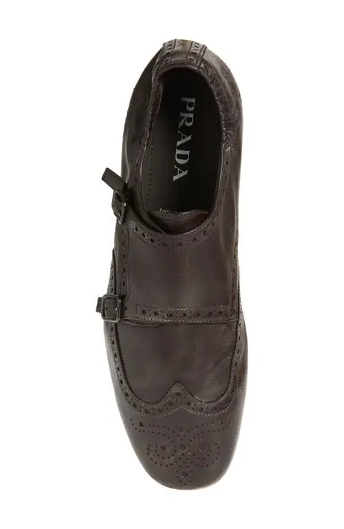 Prada Shuffle Double Monk Strap Shoe - Ebano | Editorialist