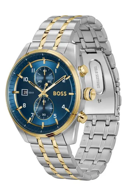 BOSS Skytraveller Chronograph Bracelet Watch - Blue