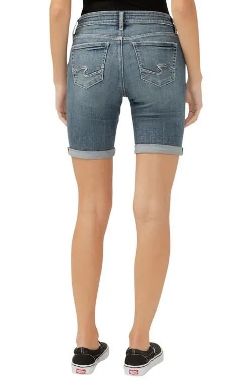 SILVER JEANS CO. Elyse Curvy Denim Bermuda Shorts
