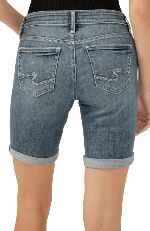 SILVER JEANS CO. Elyse Curvy Denim Bermuda Shorts