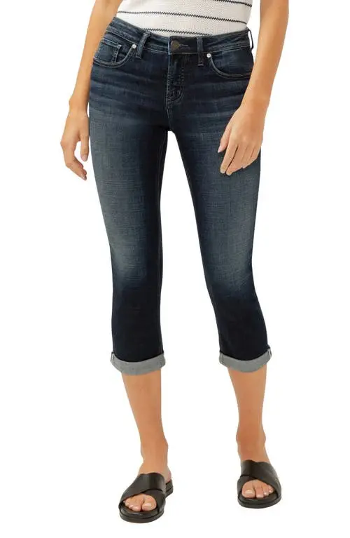 SILVER JEANS CO. Elyse Curvy Mid-rise Capri Jeans - Indigo