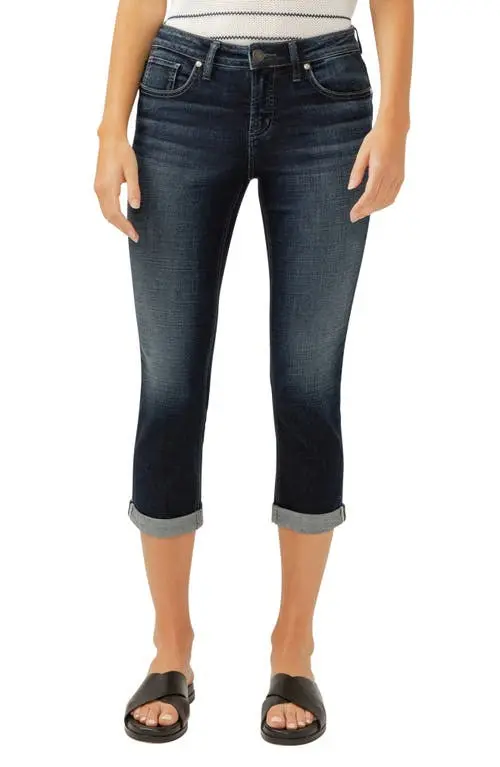 SILVER JEANS CO. Elyse Curvy Mid-rise Capri Jeans - Indigo