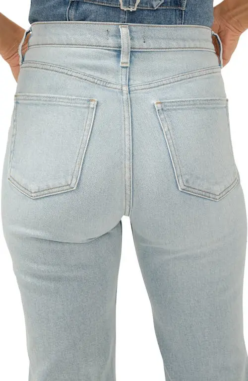 SILVER JEANS CO. High-rise Straight Leg Jeans With Raw Hem