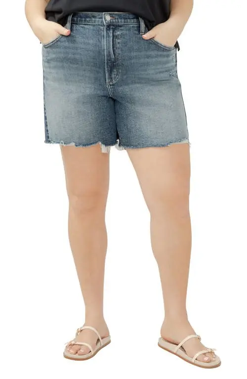 SILVER JEANS CO. High-waisted Denim Shorts - Indigo