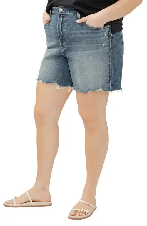 SILVER JEANS CO. High-waisted Denim Shorts - Indigo