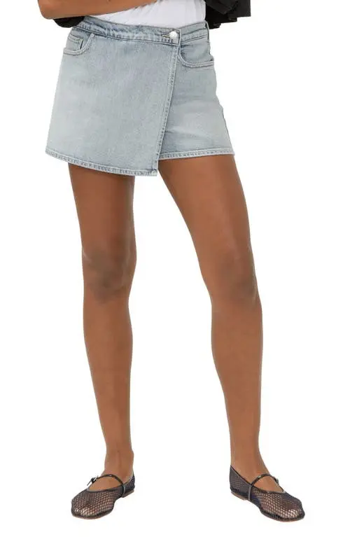SILVER JEANS CO. Faux-wrap Denim Skort