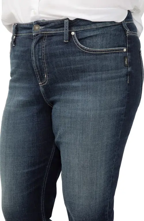 SILVER JEANS CO. Avery Curvy High-waist Capri Jeans