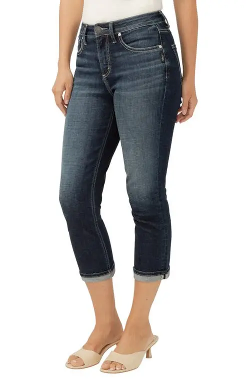 SILVER JEANS CO. Avery Curvy High-rise Capri Jeans