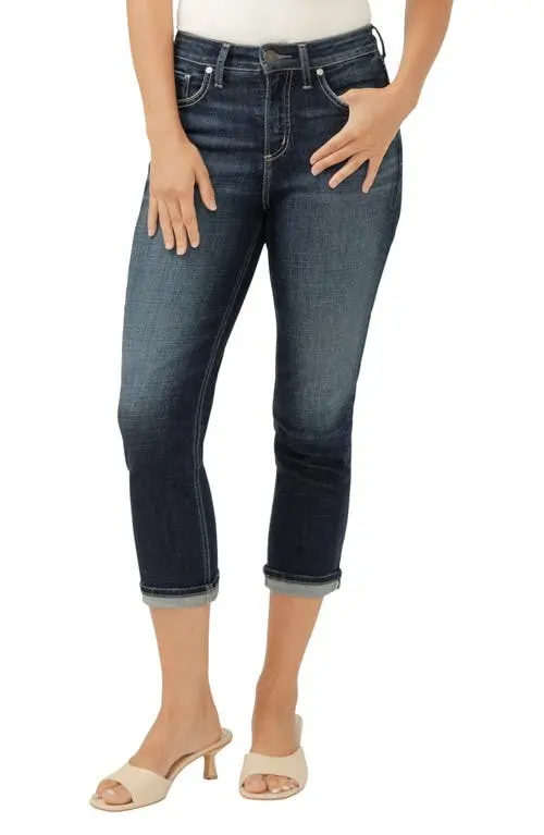 SILVER JEANS CO. Avery Curvy High-rise Capri Jeans