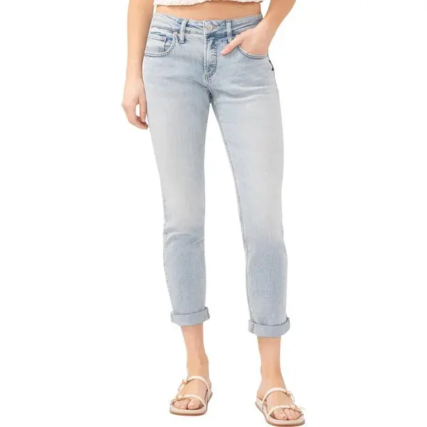 SILVER JEANS CO. Power Stretch Boyfriend Jeans - Indigo