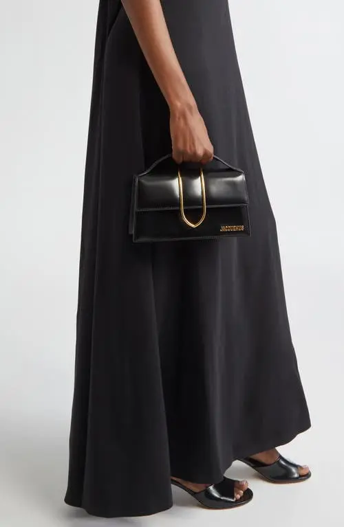 Jacquemus Le Grand Bambino Leather Shoulder Bag - Black 990