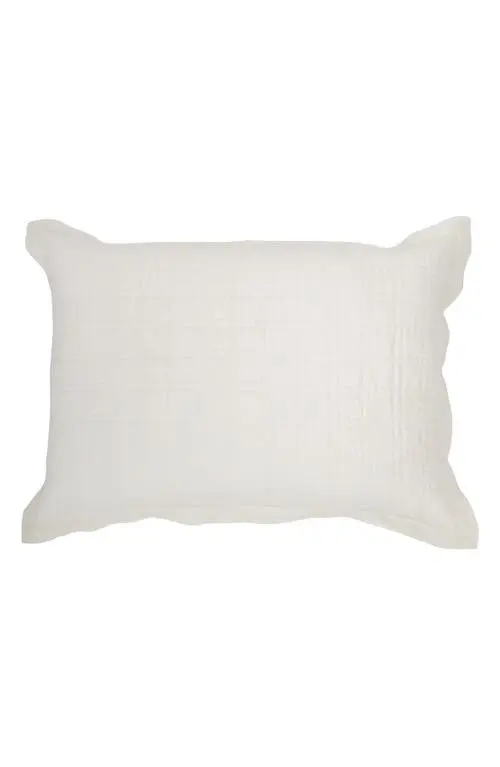 POM POM AT HOME Owen Quilted Linen Pillow Sham - Cream