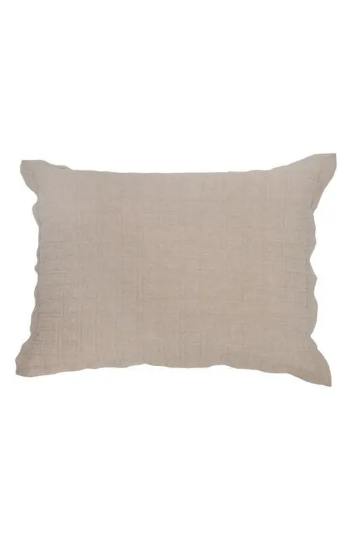 POM POM AT HOME Owen Quilted Linen Pillow Sham - Flax