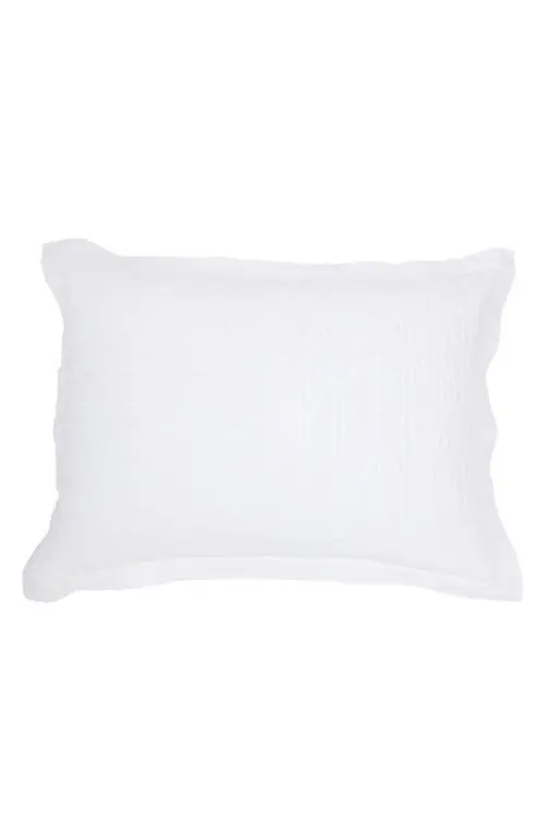 POM POM AT HOME Owen Quilted Linen Pillow Sham - White