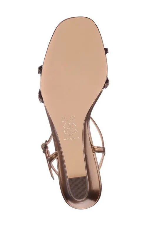 Nina Valeria Ankle Strap Wedge Sandal - Bronze