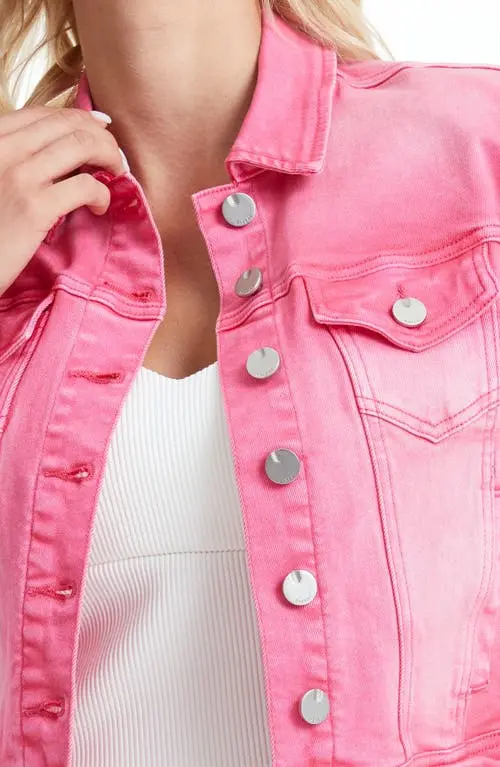 BAYEAS Cropped Denim Jacket With Puff Sleeves - Raz