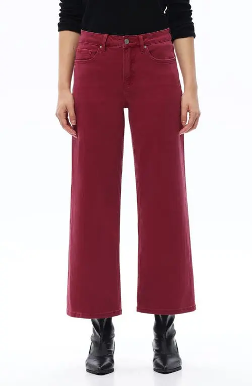 BAYEAS Bella Crop Straight Leg Jeans - Wine