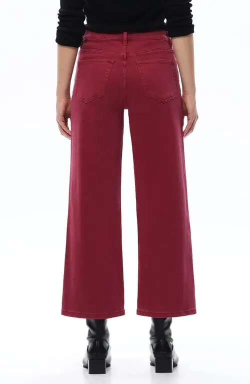 BAYEAS Bella Crop Straight Leg Jeans - Wine