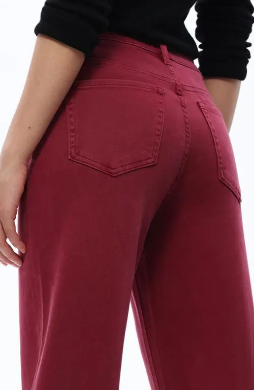 BAYEAS Bella Crop Straight Leg Jeans - Wine