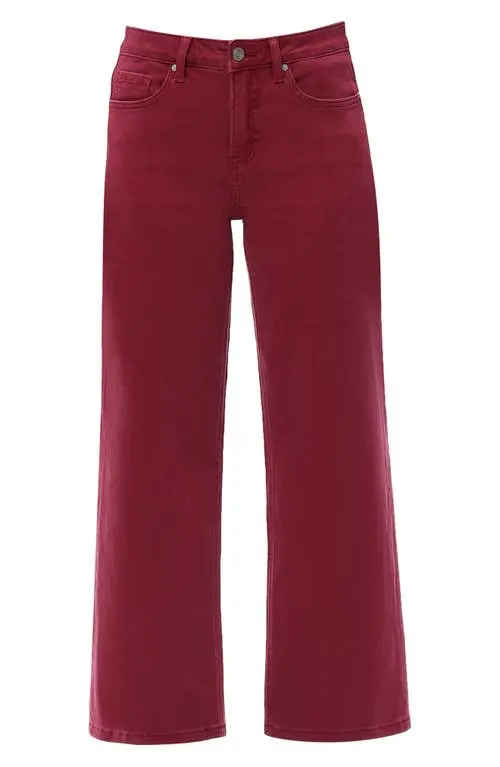 BAYEAS Bella Crop Straight Leg Jeans - Wine