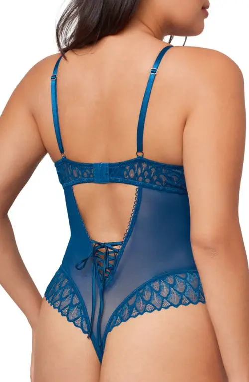 MONTELLE INTIMATES Lacy Teddy - Peacock