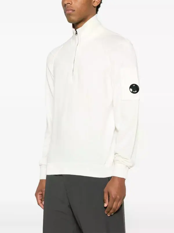 C.P. COMPANY Lens-detail Sweater - White