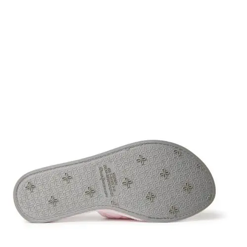 DEARFOAMS Beatrice Quilted Microfiber Terry Shower Slide Slipper - Fresh Pink