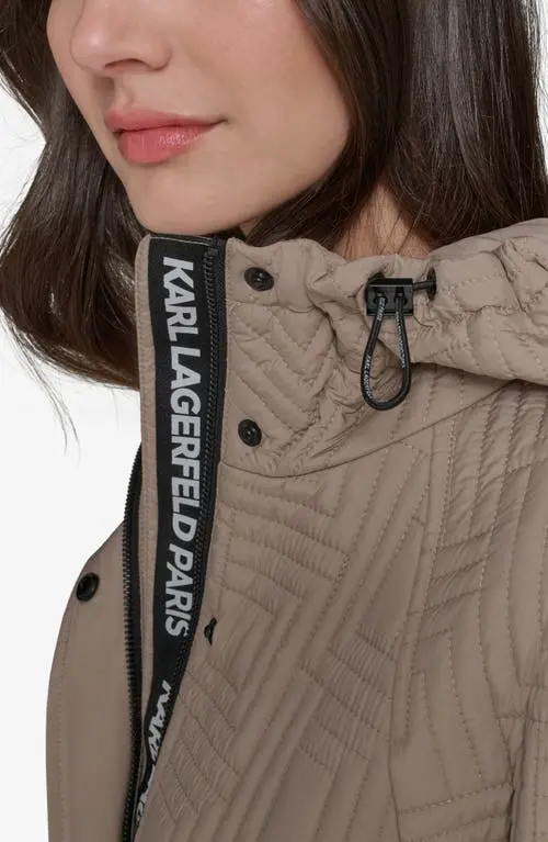 Karl Lagerfeld Paris Double L Quilted Coat