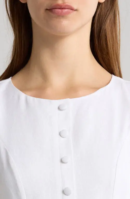 WAYF Martini Linen Blend Minidress