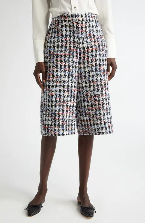 St. John Americana Houndstooth Tweed Shorts